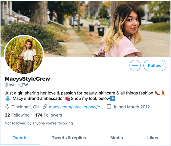 Add Your Storefront To Your Twitter Bio